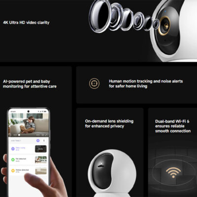 Xiaomi Smart Camera C701 4K UHD 360° Full Viewing Security Camera ...
